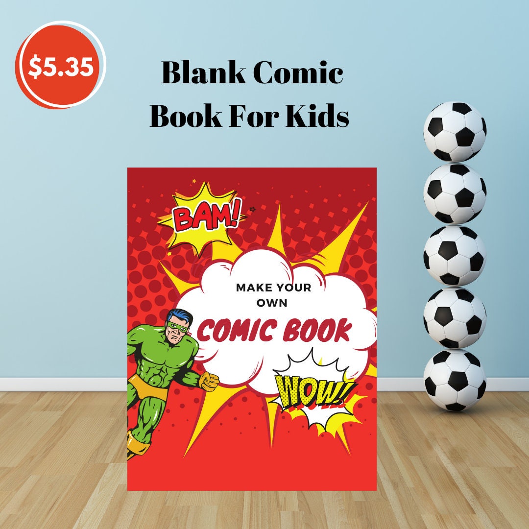 Blank Comic Book for Kids - Make Your Own Comics. Cool Comic Book ...