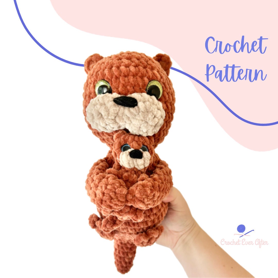 Mama & Baby Otter | PDF Digital CROCHET PATTERN in English | Crochet ...