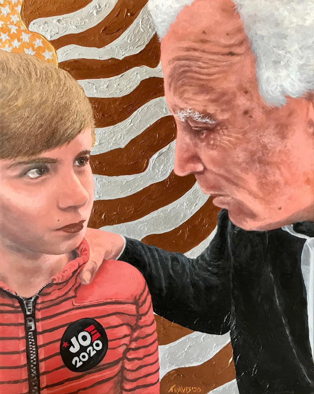 HALF-OFF SALE! Original Acrylic on Canvas: Joe Biden and Brayden ...