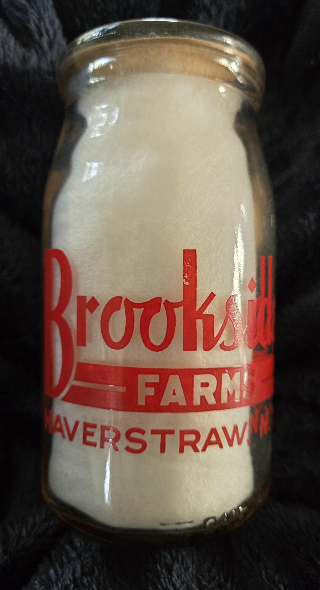 Vintage Brookside Farms Pint Milk Bottle - Etsy