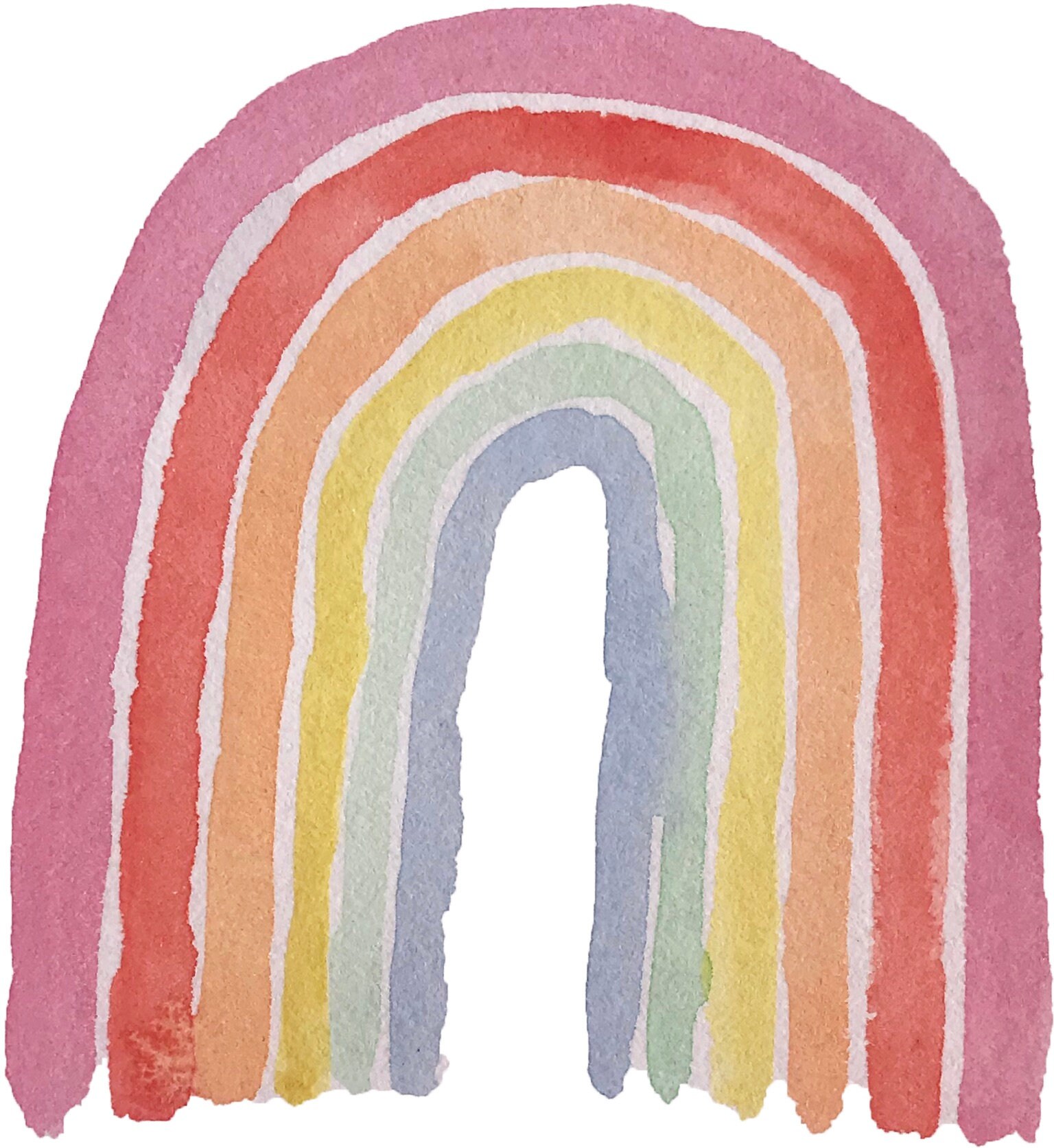 Digital Watercolor Bundle Modern Rainbow and Heart - Etsy