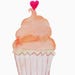 Watercolor Birthday Cupcakes (4) and 1st Birthday Candle (1) - 5 ...