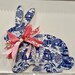 Chinoiserie Bunny in Classic Blue and White Easter Rabbit Seasonal ...