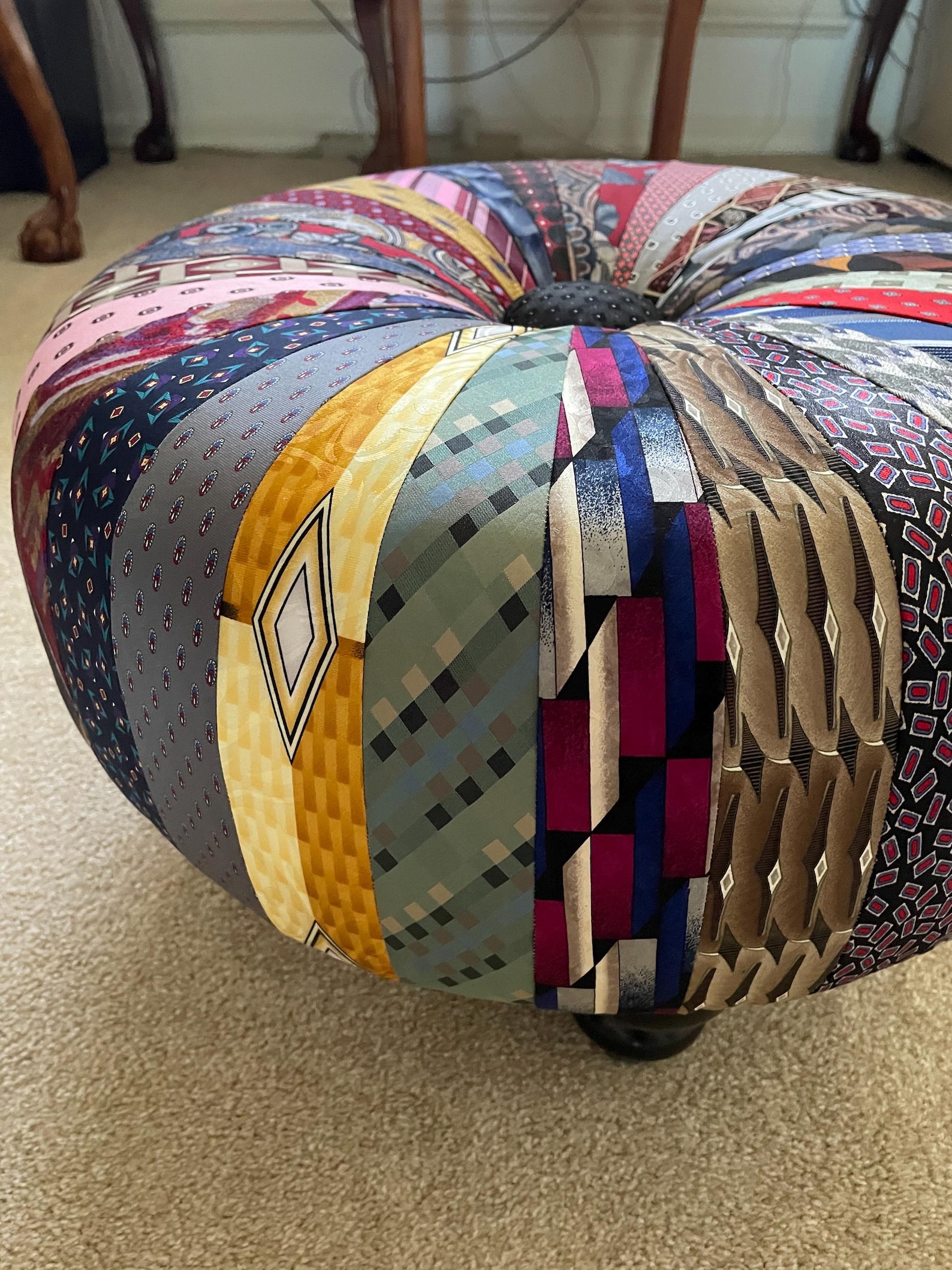 Custom Tie Tuffet/ottoman - Etsy