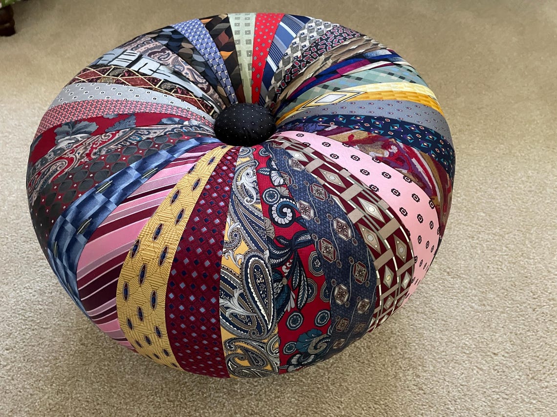 Custom Tie Tuffet/ottoman - Etsy