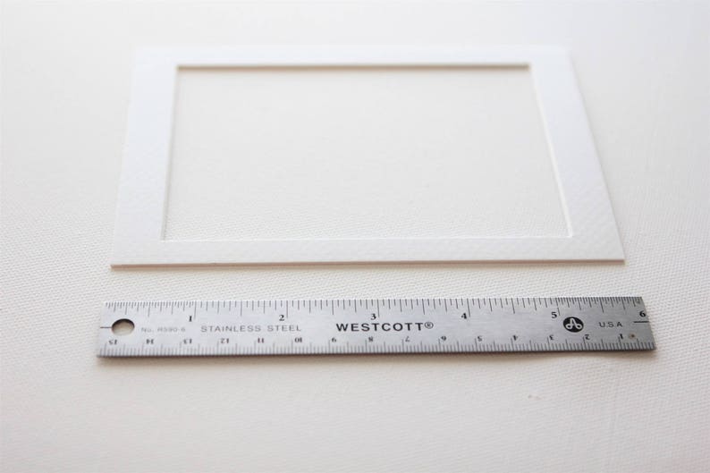 Acid Free White Mat | Beveled Paper 4x6 Inch Photo Art Mats - Etsy Canada