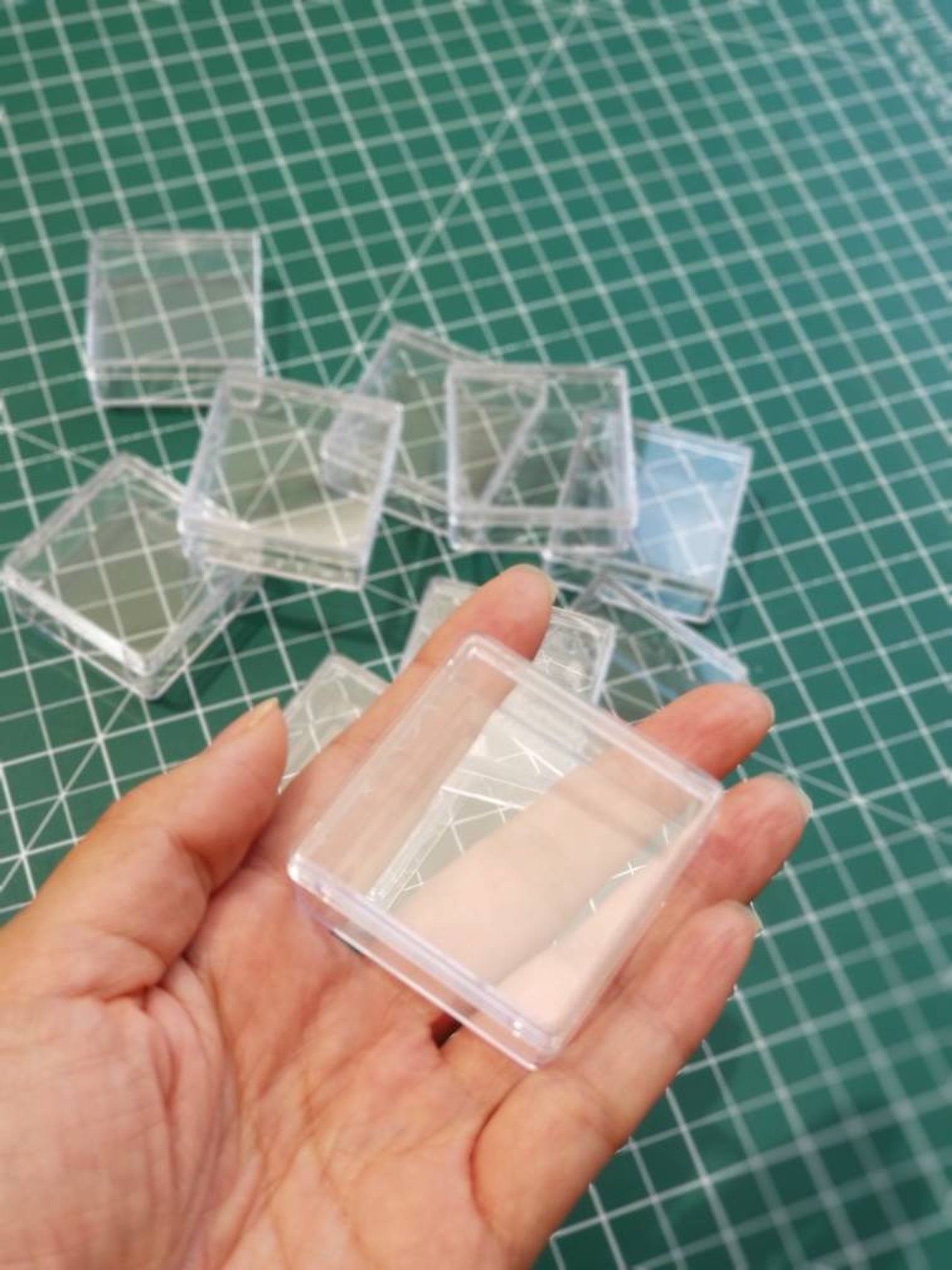 Plastic Clear Square Cube Case Package Small 1.9x5x5cm Holder - Etsy