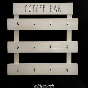 Rustic Farmhouse Style 12 Cup Coffee Mug Rack Tea Cup Rack Coffee Mug ...