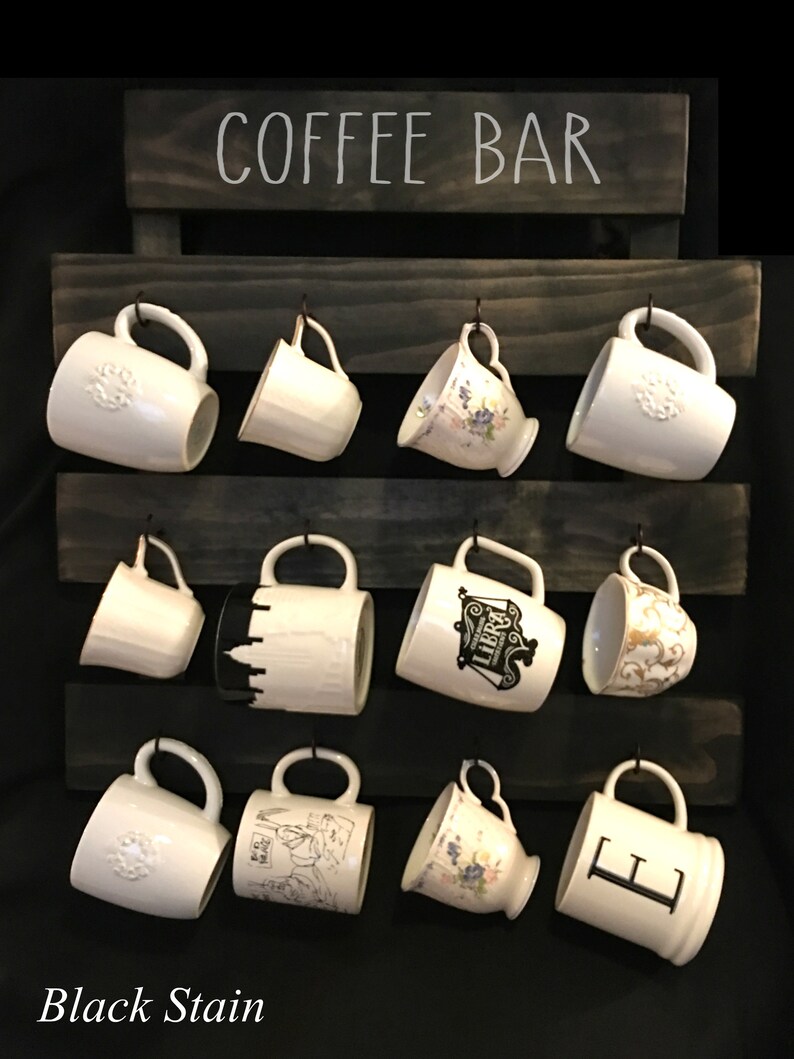 Blue Coffee Mug Rack Rustic Farmhouse Style 12 Cup Mug Holder - Etsy