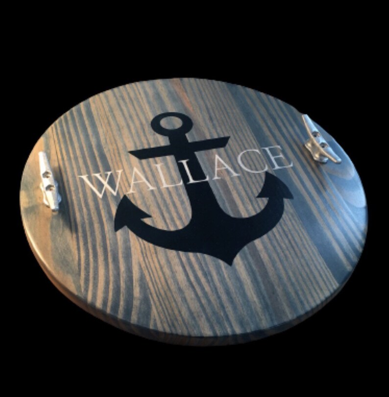 Custom Tray for Boat / Nautical Home Decor Custom Wood Tray With Anchor ...