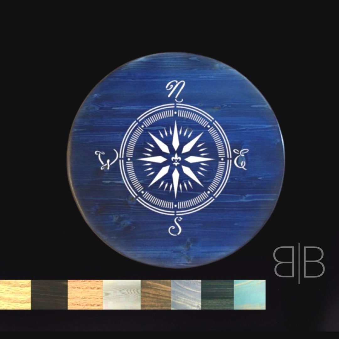 Nautical Home Decor / Compass Lazy Susan Turntable / Decor for Boat ...