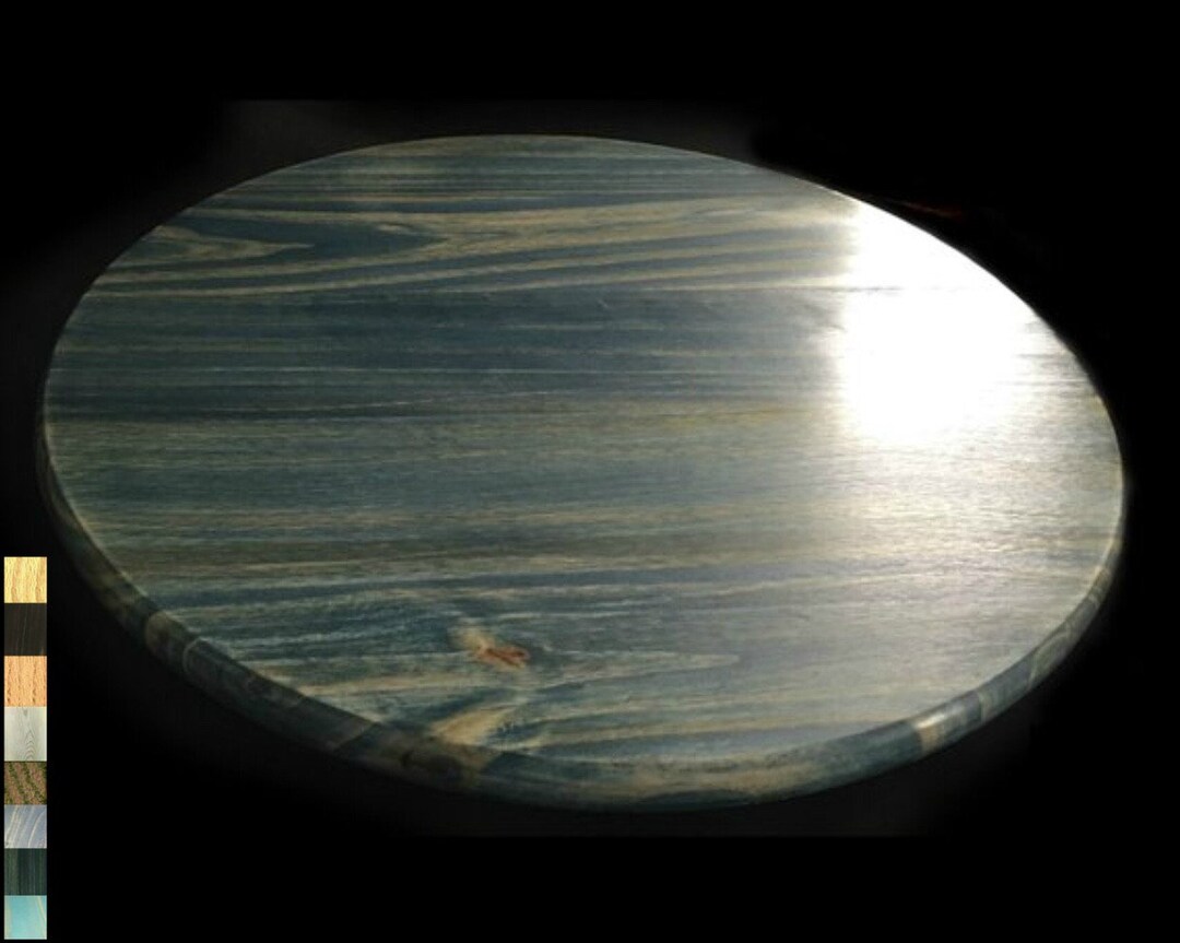 Large Lazy Susan Turntable 24 Inch Lazy Susan Wood Lazy Susan Blue ...