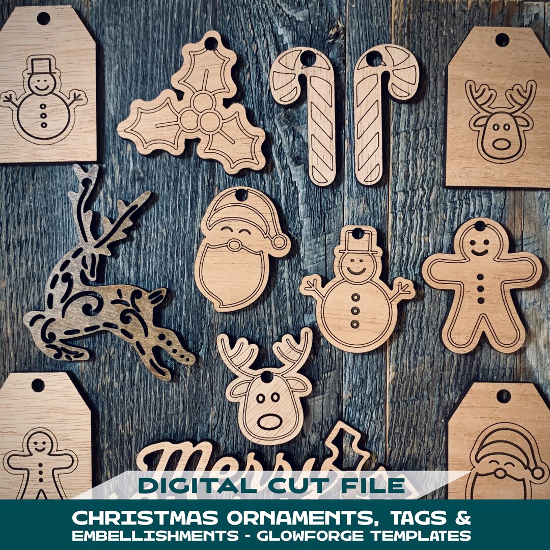 Christmas Ornament Tag & Embellishments Pack - Etsy