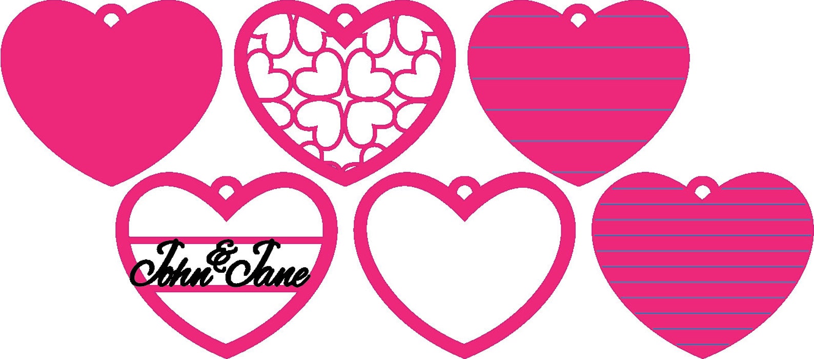 Heart Shapes Variety SVG Glowforge Laser Cut File - Etsy