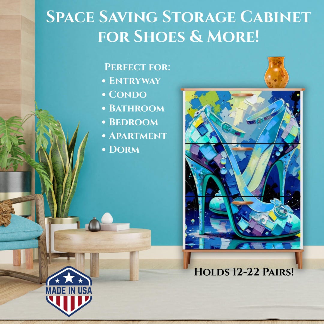 Abstract High Heels Shoe Storage Cabinet Modern Jewels Space Saving ...