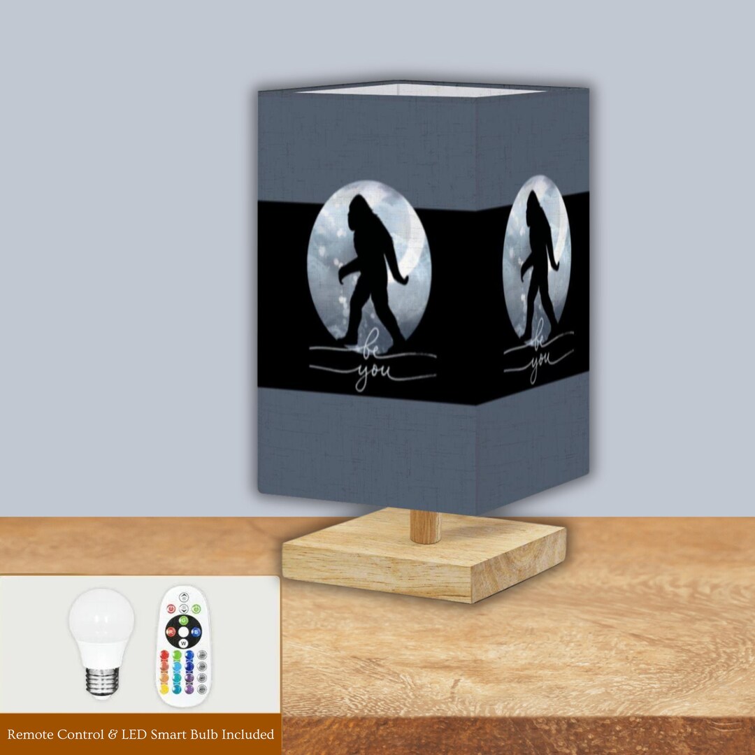 Bigfoot Lamp, Sasquatch Mini Table Lamp With LED Smart Bulb & Remote ...