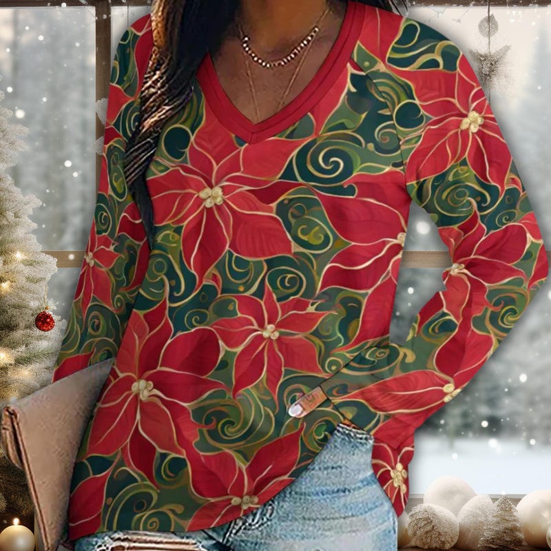 Christmas Plaid Blouses Women - Etsy