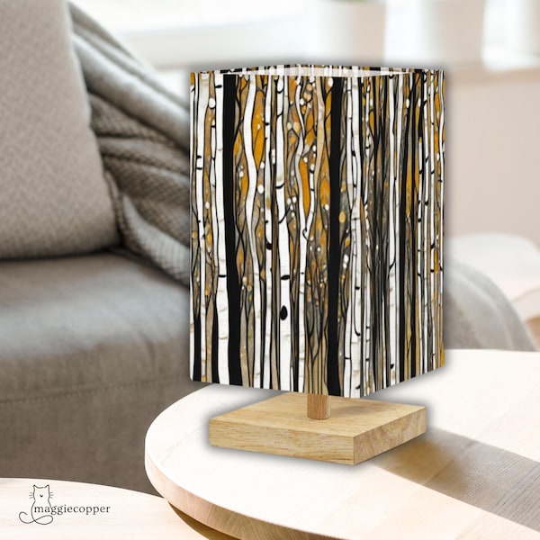 Birch Table Lamp - Etsy