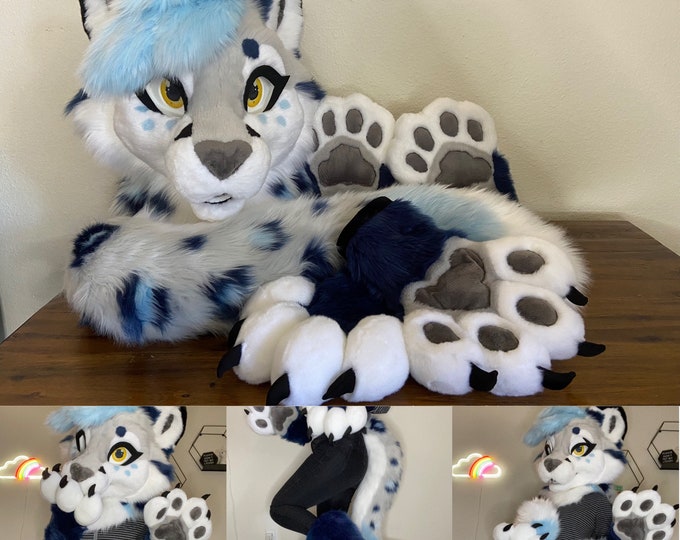 Icey Snow Leopard Premade Fursuit Full Partial - Etsy