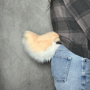 Sherbet and White Nub Fursuit Tail - Etsy