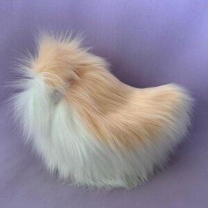 Sherbet and White Nub Fursuit Tail - Etsy
