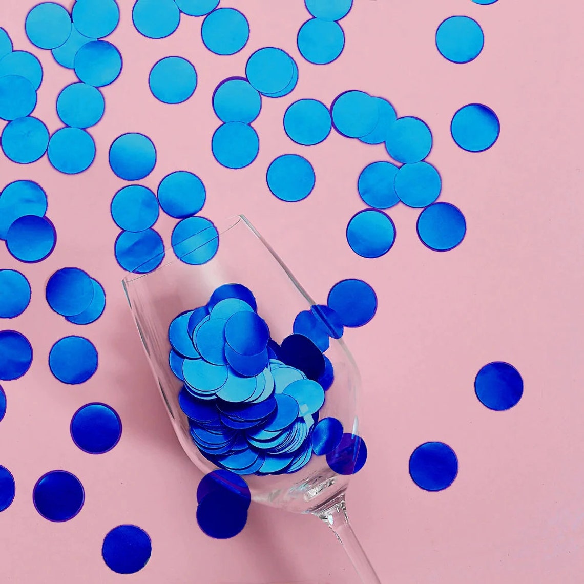 Floating Metallic Royal Blue/navy Confetti - 2000pc - Fills 1 Gallon ...