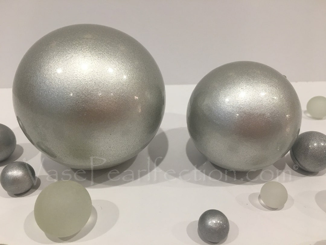 Extra Jumbo Silver Ceramic Sphere - Assorted Sizes and Colors Vase ...