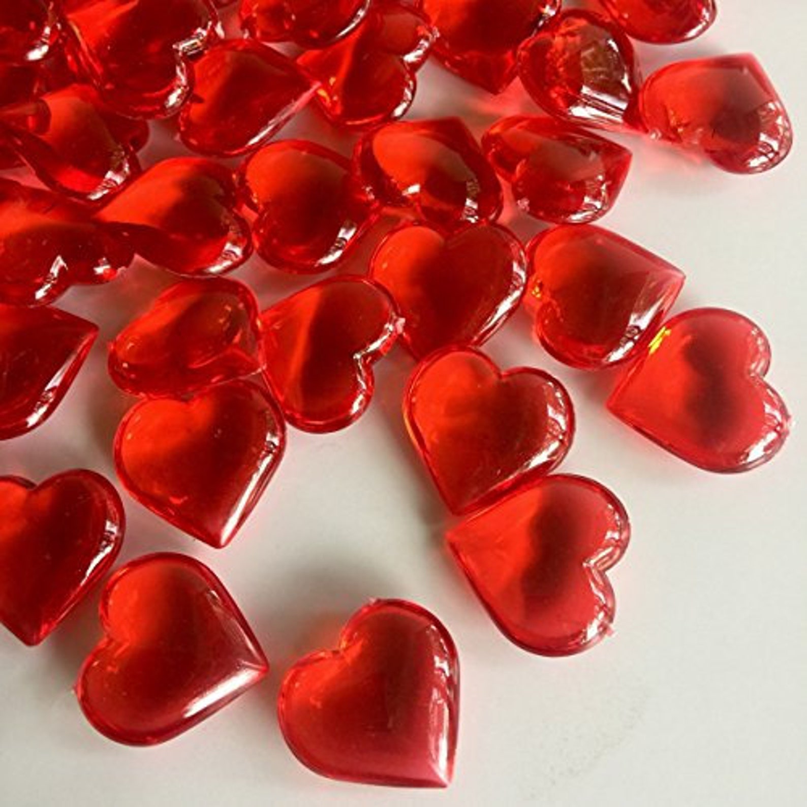 Red Hearts Table Scatter 95 Pc - Etsy
