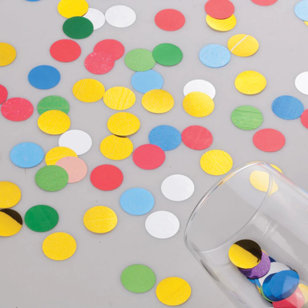 Floating Metallic Multi Color Confetti - 2000pc - Fills 1 Gallon for ...