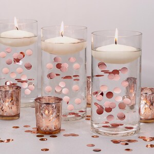 Floating Metallic Rose Gold Confetti - 2000pc - Fills 1 Gallon for Your ...