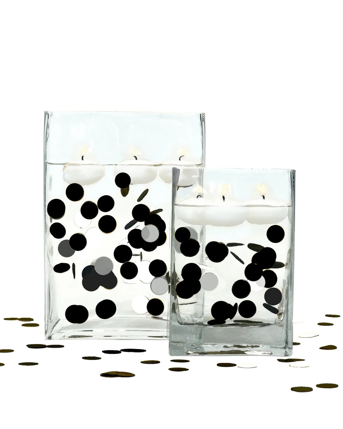 Floating Metallic Black Confetti - 2000pc - Fills 1 Gallon for Your ...