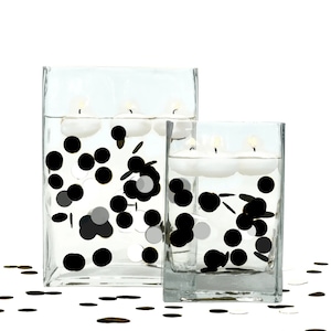Floating Metallic Black Confetti - 2000pc - Fills 1 Gallon for Your ...