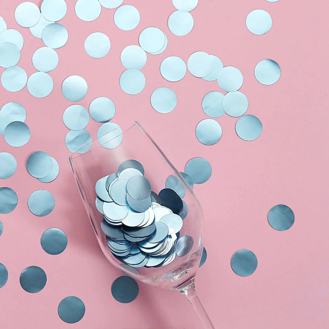 Floating Metallic Turquoise Blue Confetti 2000pc Fills 1 Gallon for ...