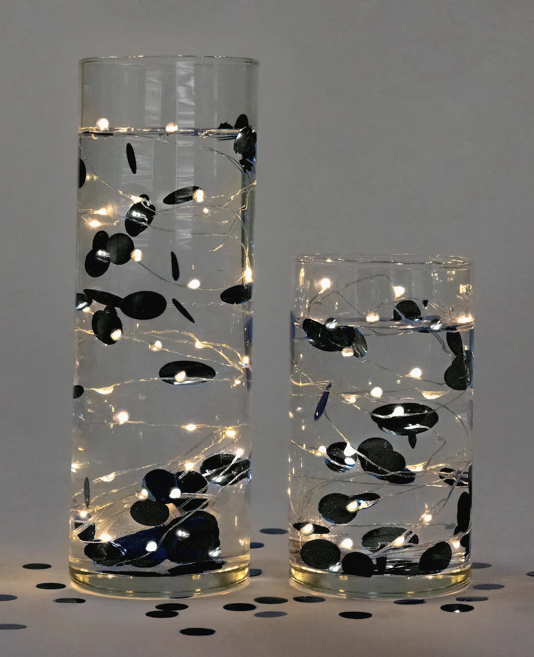 Floating Metallic Black Confetti - 2000pc - Fills 1 Gallon for Your ...