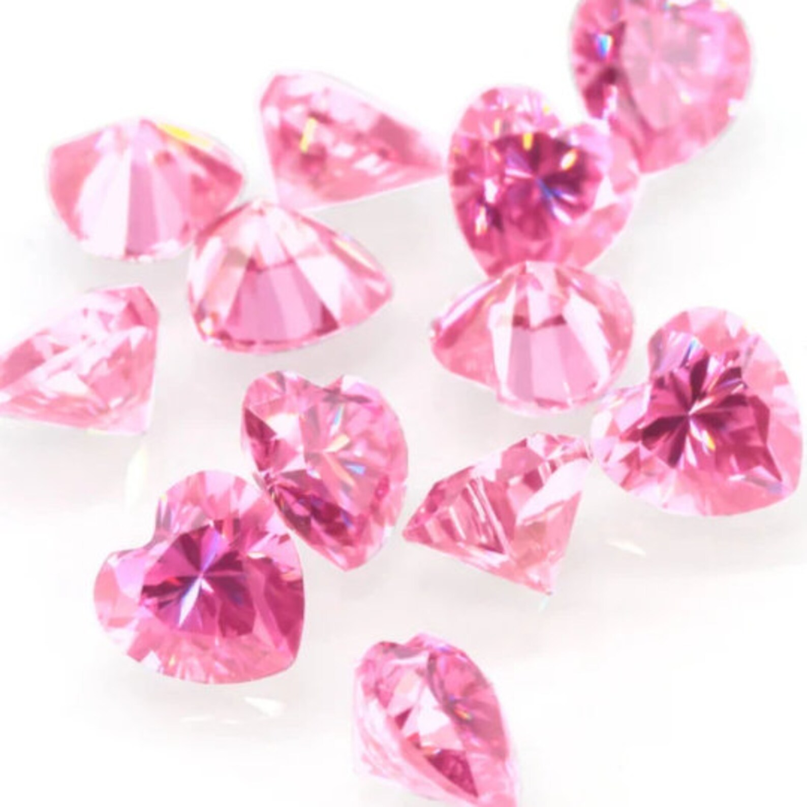 30 Floating Large Crystal Blush Light Pink Hearts-fills 1 Gallon for ...