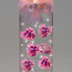 Floating Sparkling Pink Hearts Vase Decorations 1.75ea. Fills 1 Gallon ...