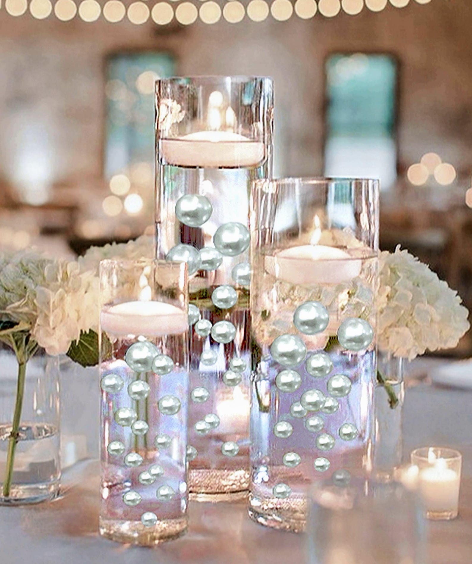 75 Floating White Pearls- Large- Option 3 Submersible Fairy Lights ...