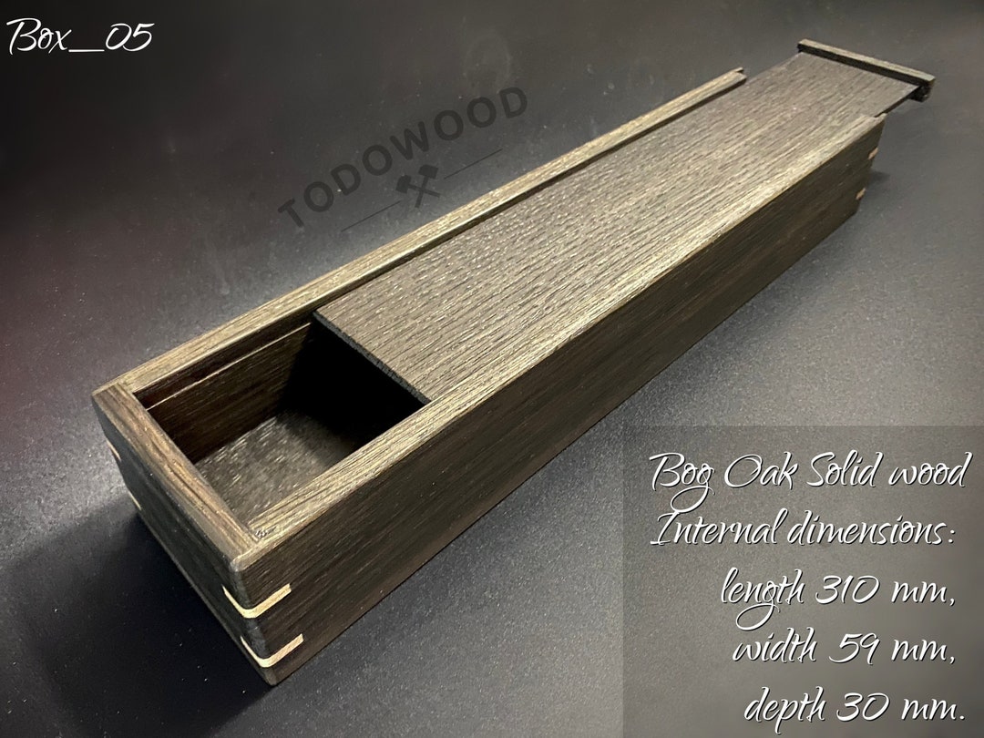 Box 300 Mm. for Premium Knife Packing, Made of Bog Oak Wood. #BOX_05 - Etsy