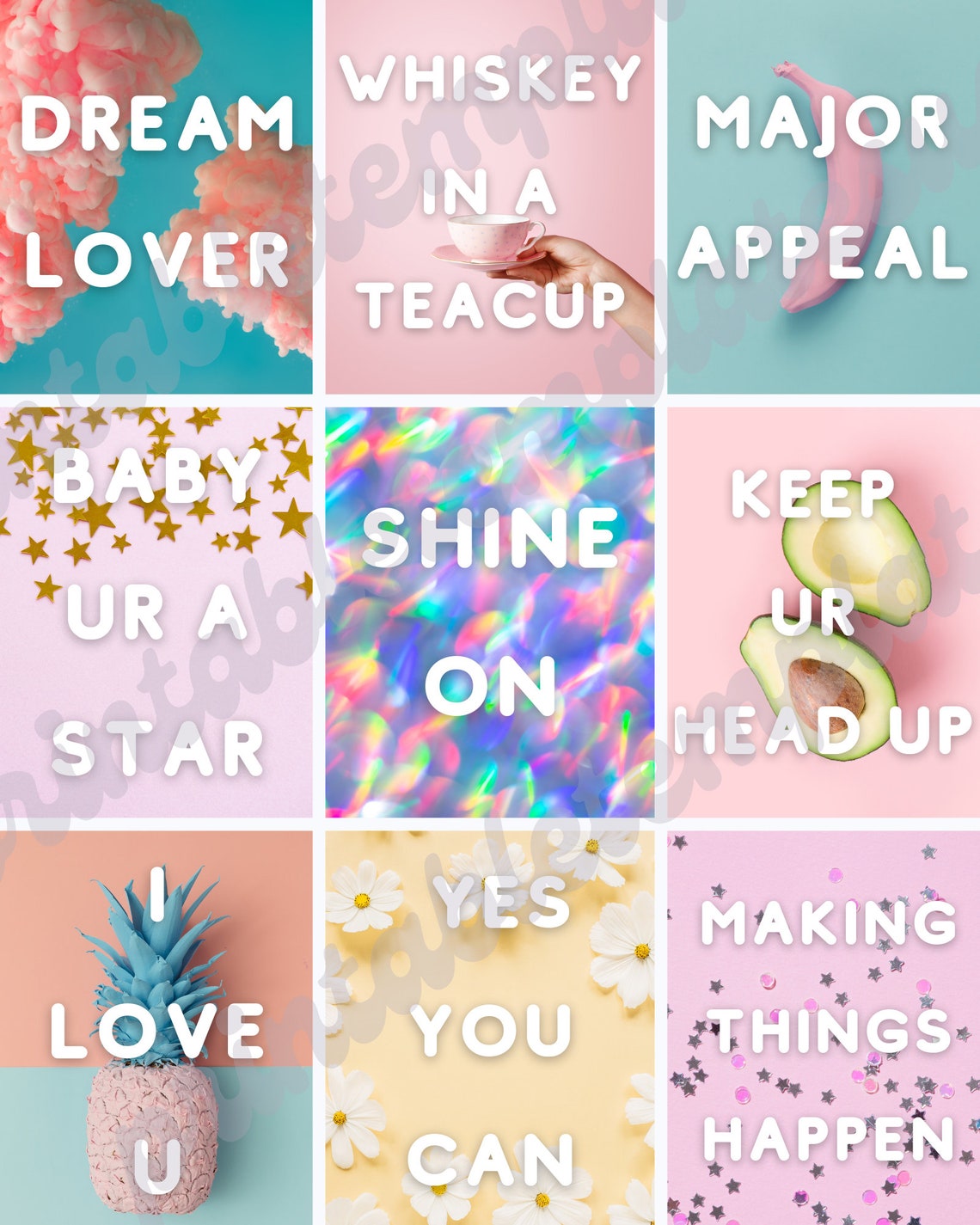 Cute Affirmations Positivity Cards PRINTABLE DOWNLOADS Valentine's Day ...