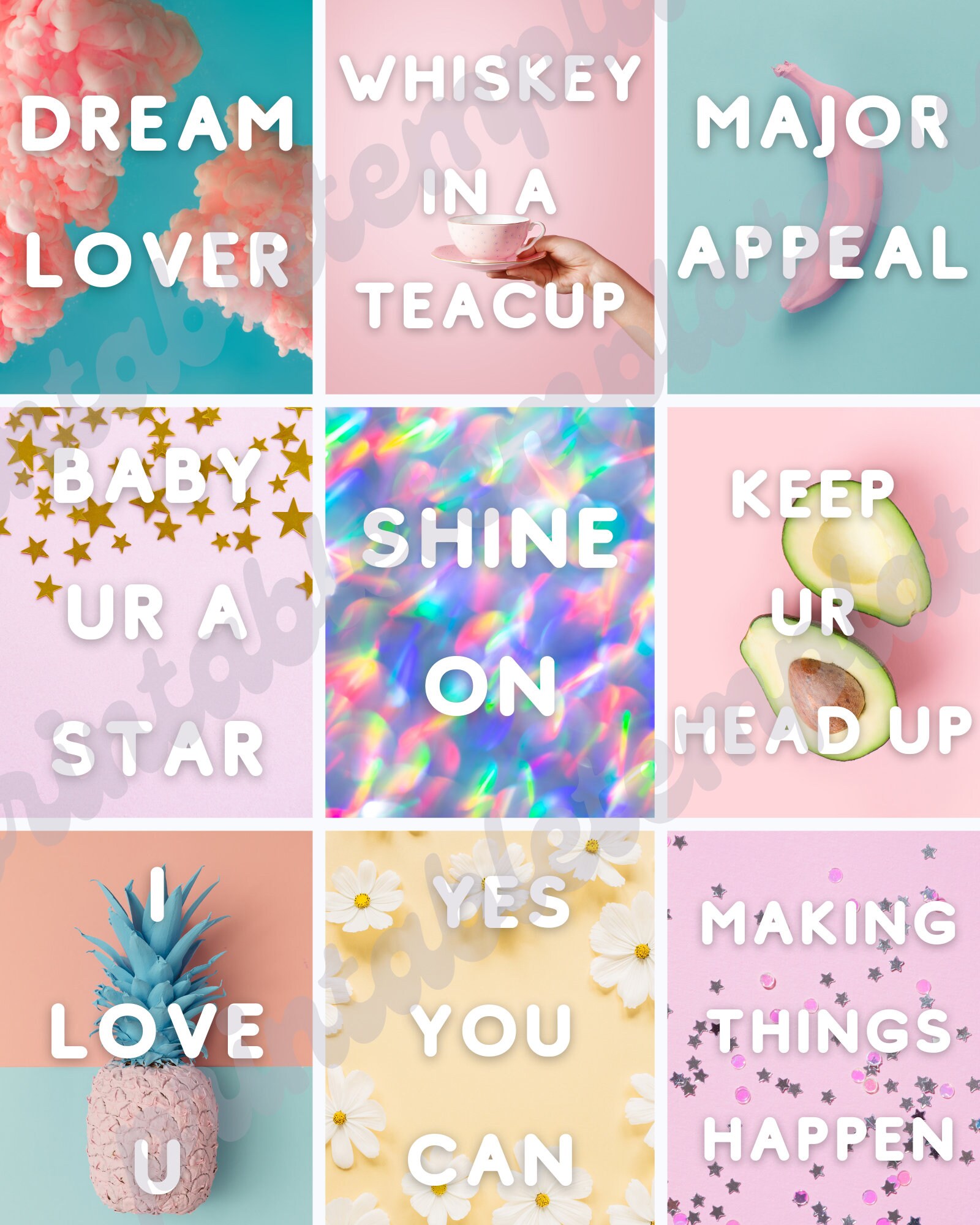 Cute Affirmations Positivity Cards PRINTABLE DOWNLOADS Valentine's Day ...