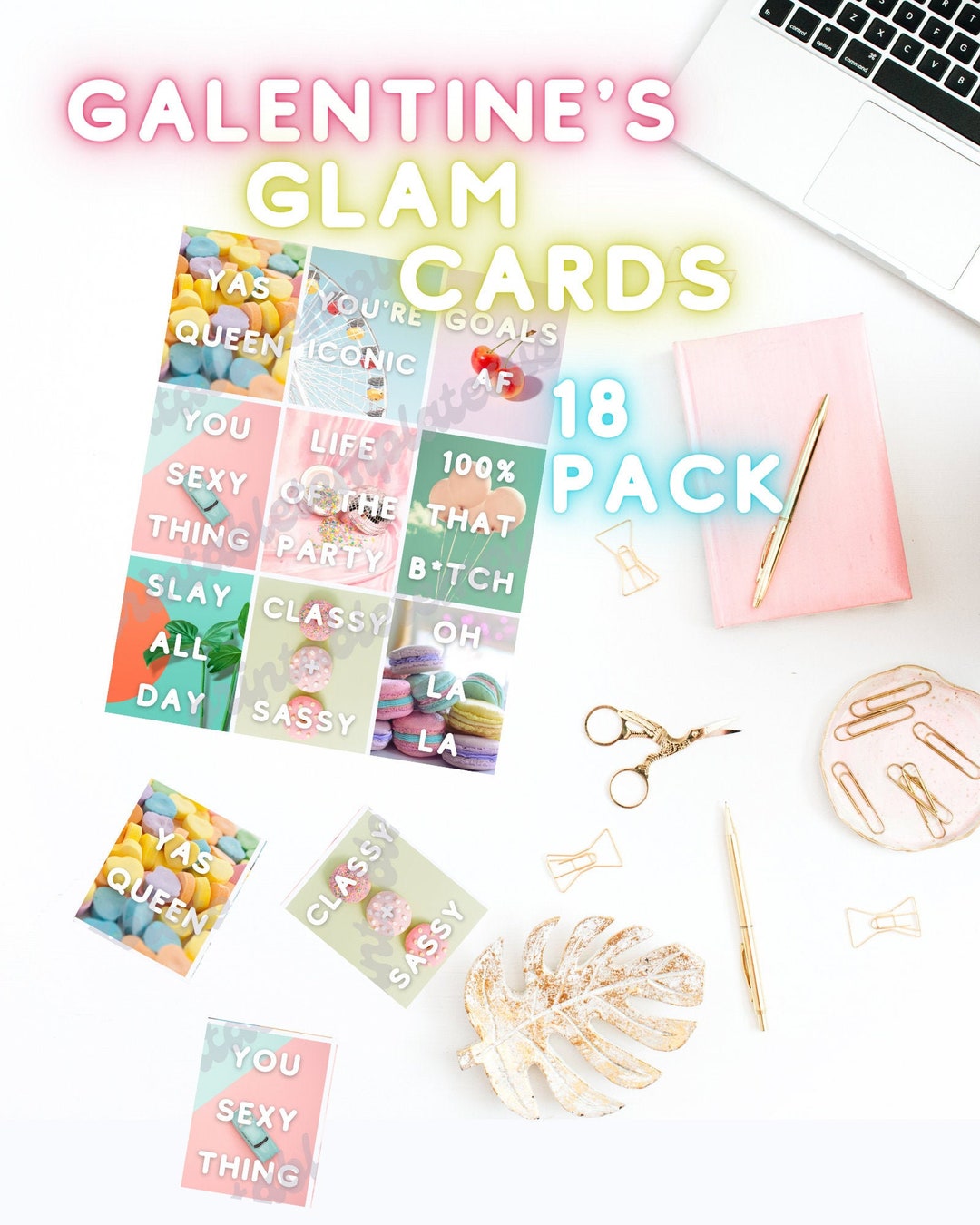 Cute Affirmations Positivity Cards PRINTABLE DOWNLOADS Valentine's Day ...