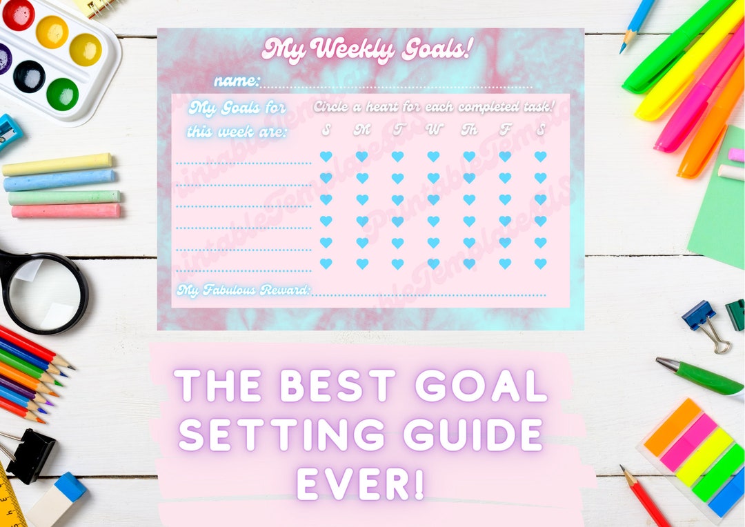 Tie Dye Kids Teens Chore Chart Reward Sheet Planning Reward ...