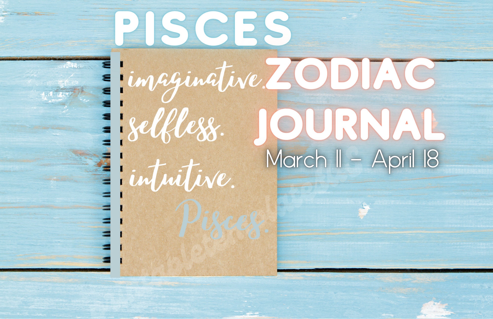 Pisces Daily Astrology Digital Mod Journal Productivity Planner ...
