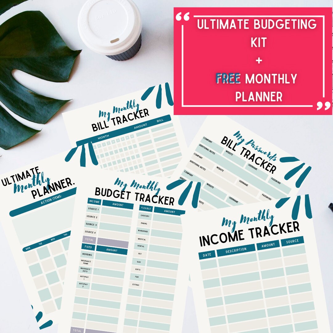 Tracker Budget Money Bills Planner Starter Kit, Planner Budgeting 2021 ...