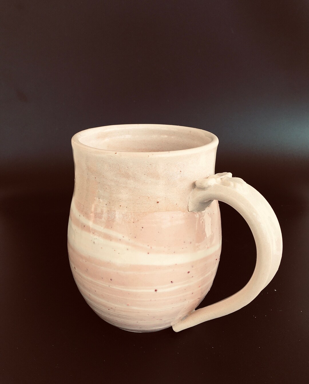 Pink Swirly Hand Made Pottery Mug 16 Oz. - Etsy