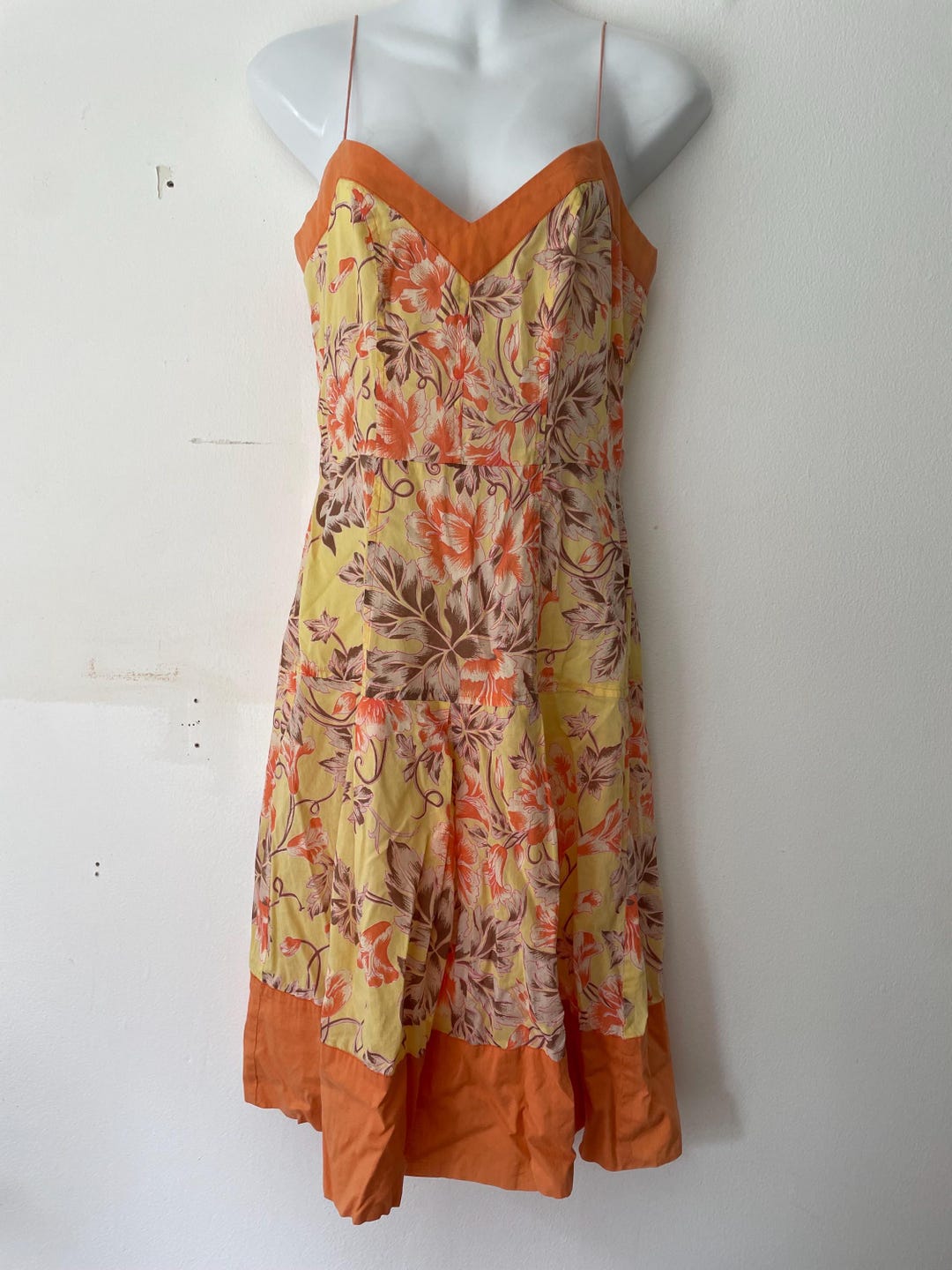 Vintage Flower Print Corsage Dress - Etsy