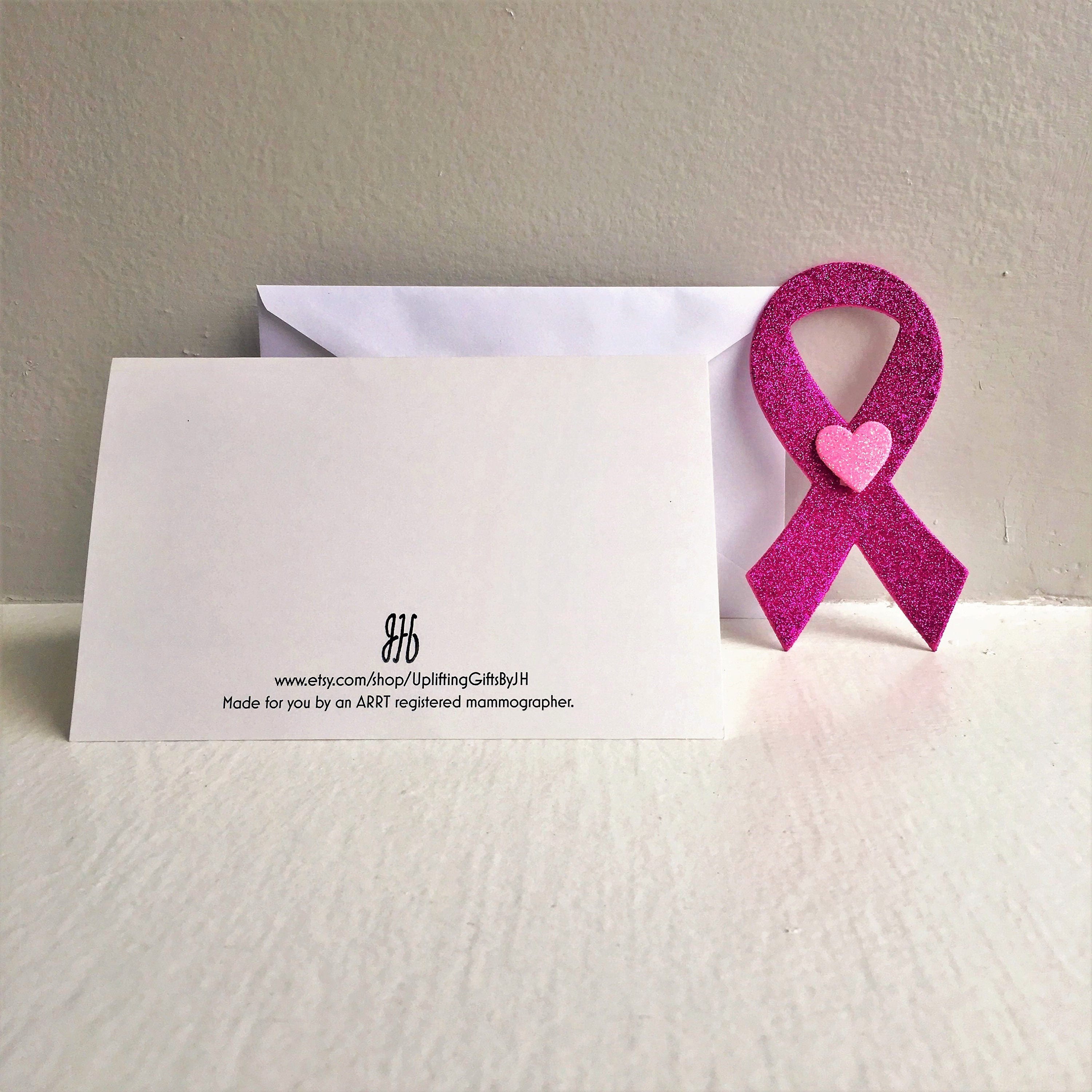 Breast Cancer Awareness Card Pink Ribbon Card Mammogram - Etsy