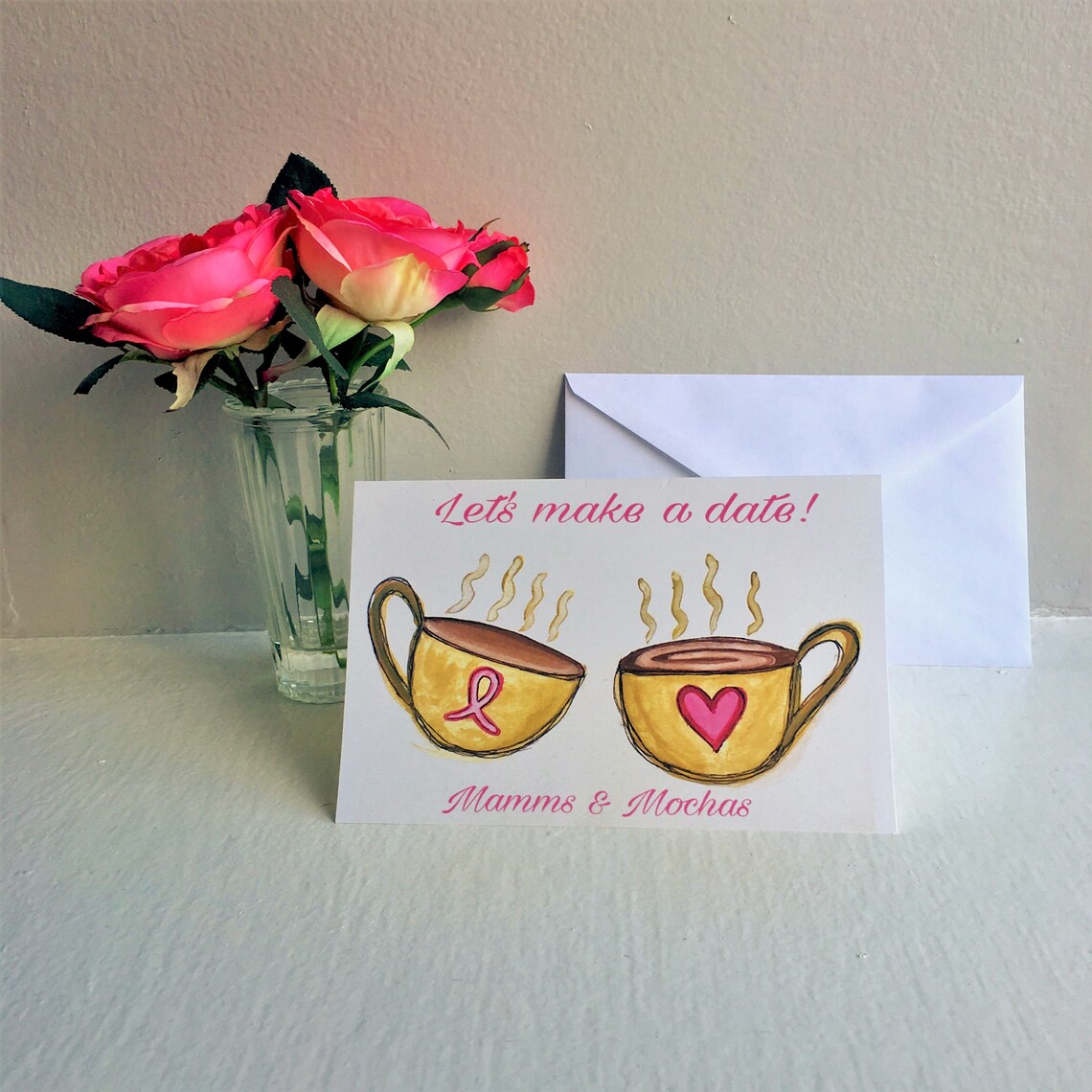 Breast Cancer Awareness Card Pink Ribbon Card Mammogram - Etsy