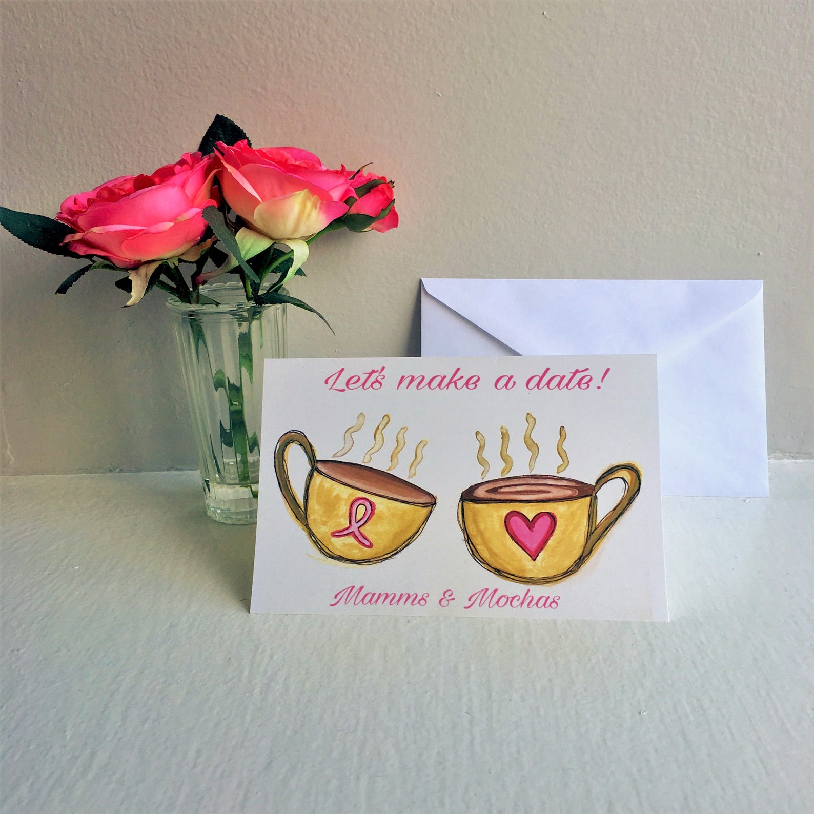 Breast Cancer Awareness Card Pink Ribbon Card Mammogram - Etsy
