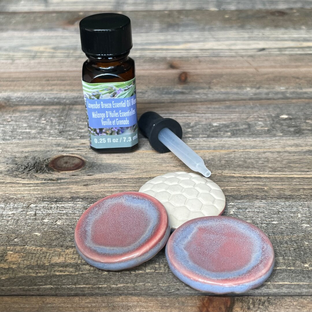 Textured Back Round Worry Stone Pink/blue Diffuser Essential Oils ...